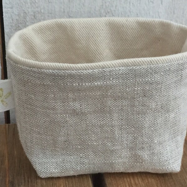 Linen Storage Basket - Etsy
