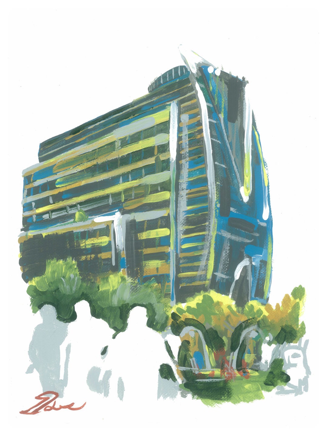 Dallas Artwork Hunt Oil Tower - Etsy