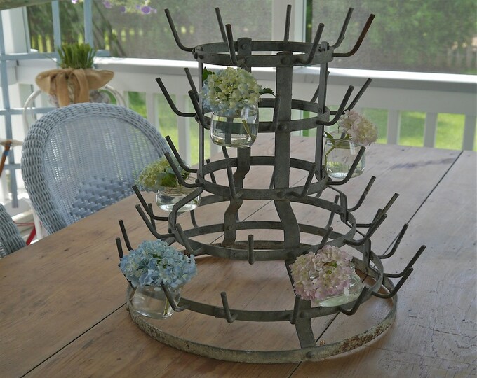 Vintage French Bottle Drying Rack - Etsy