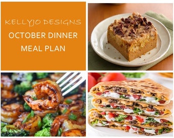 Monthly Printable Menu With Recipes for Family or Daycare - Etsy