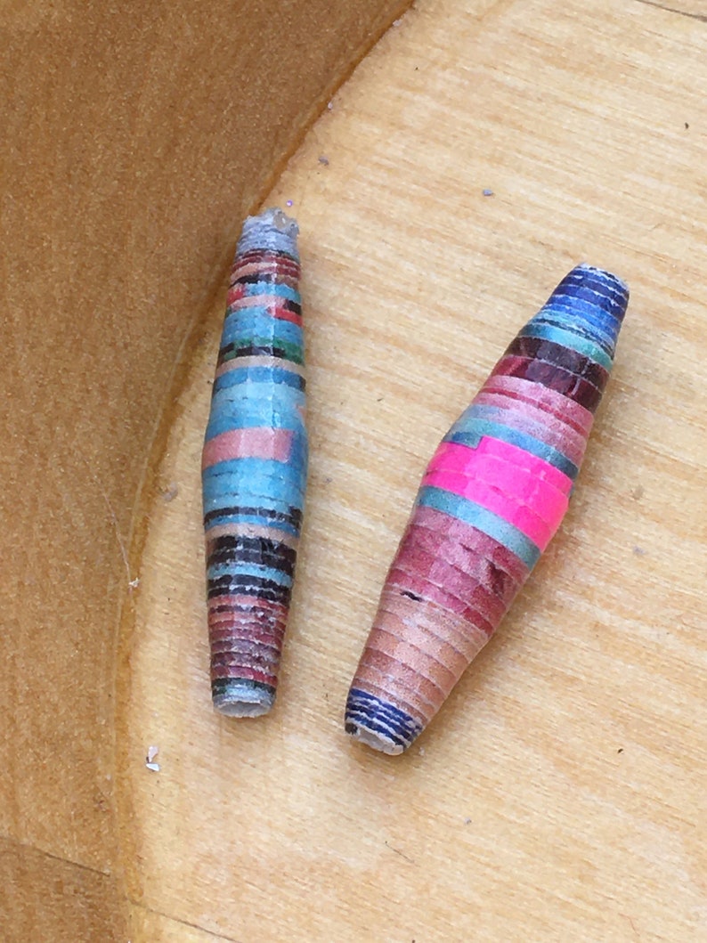 Assorted Recycled Magazine Handmade Paper Beads Thin or Thick: | Etsy