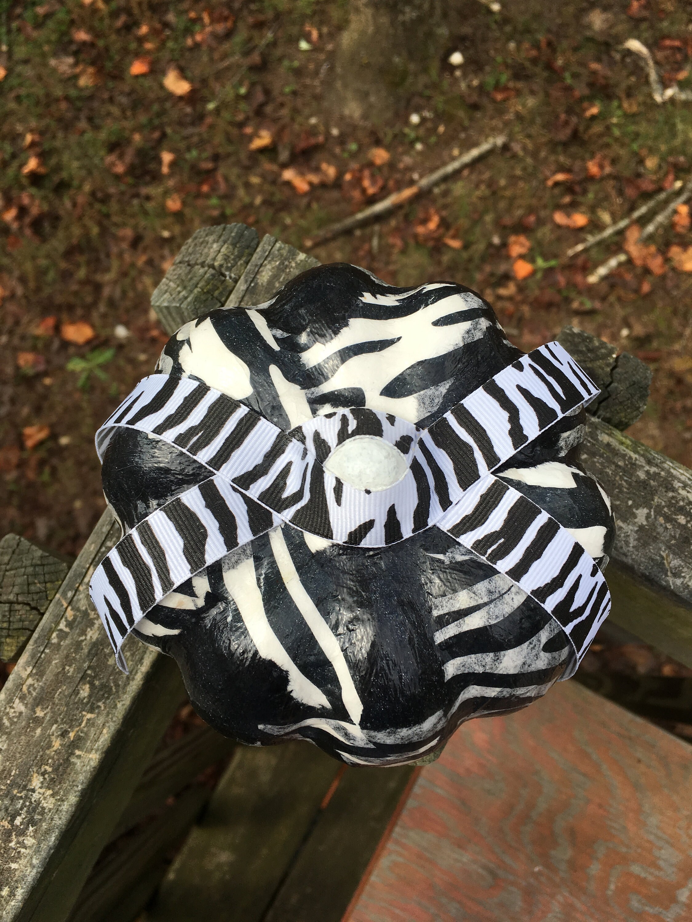 Zesty Zebra Decoupaged Tissue on Paper Mache Small Pumpkin | Etsy