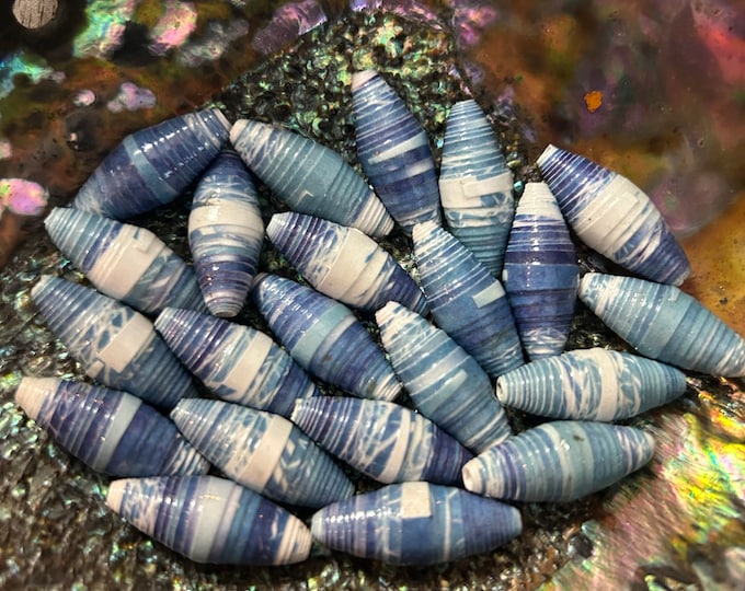 Mermaid Scales Handmade Paper and Washi Tape Paper Beads: Set of 20 - Etsy