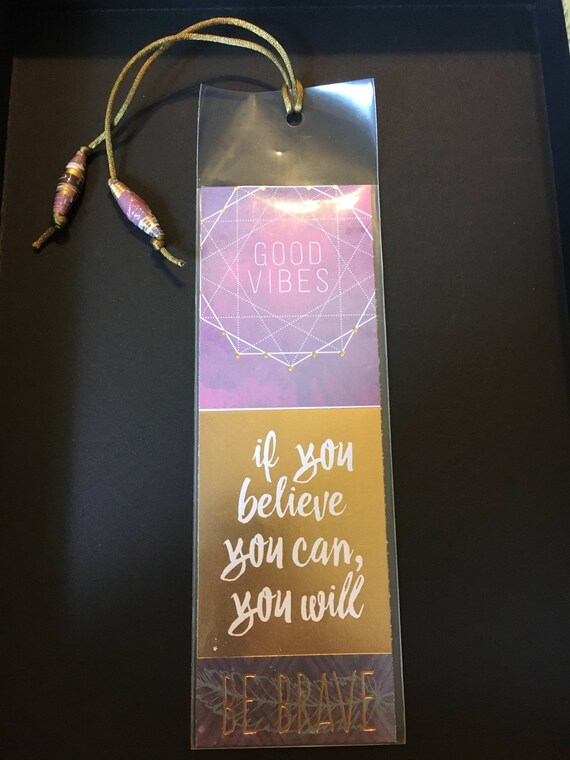 Inspirational Sayings Handmade Bookmark With Paper Oval Bead - Etsy