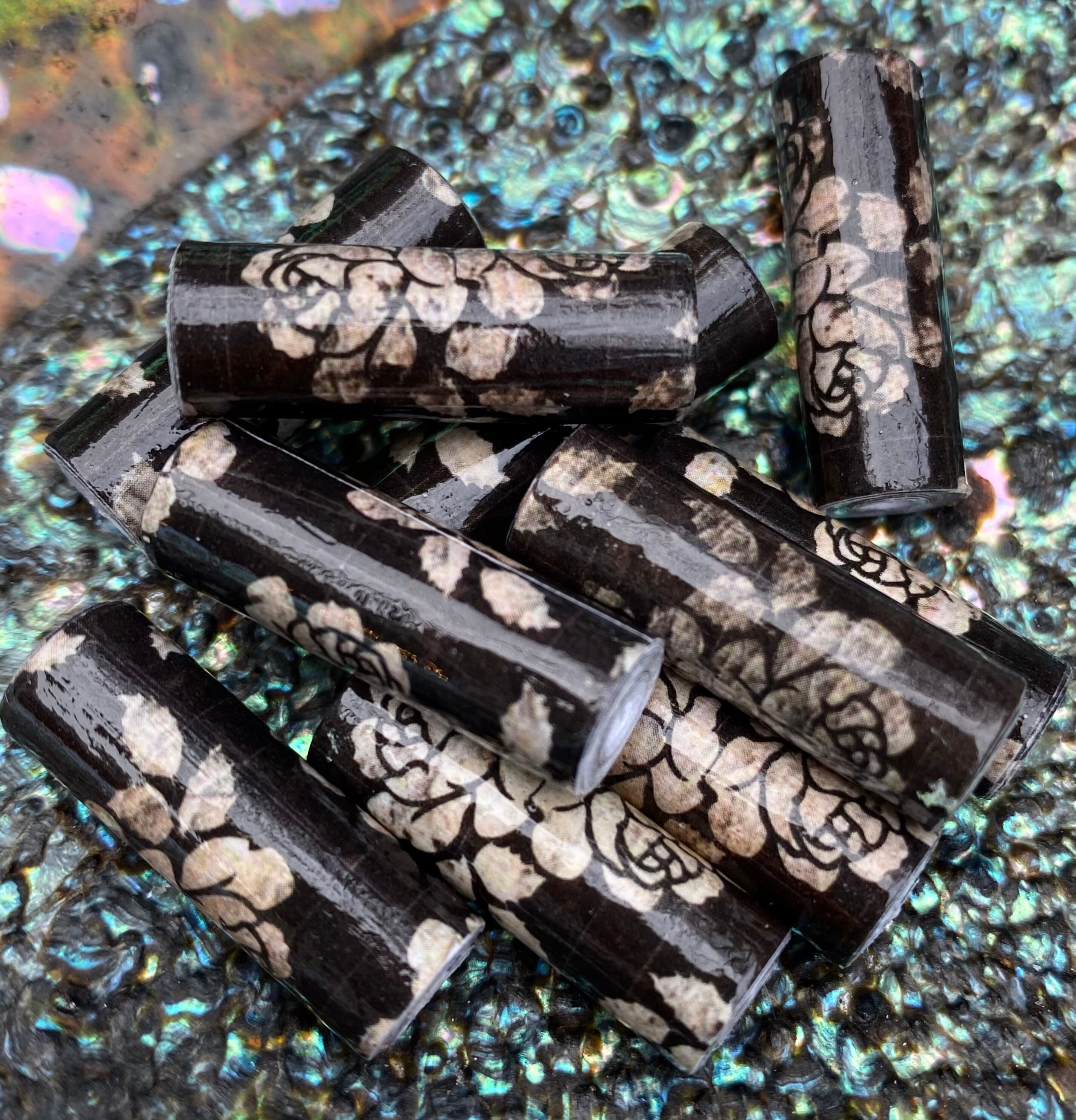 Linen Roses Hand Rolled Paper Tube Beads Chunky 1 Inch: Set of | Etsy