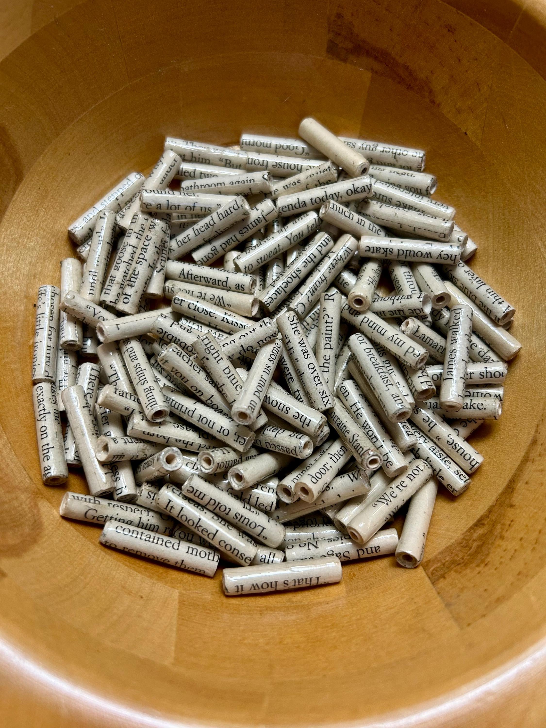 Recycled Book Page Handmade Paper Beads 1” Set of 20: New Bulk Pricing ...