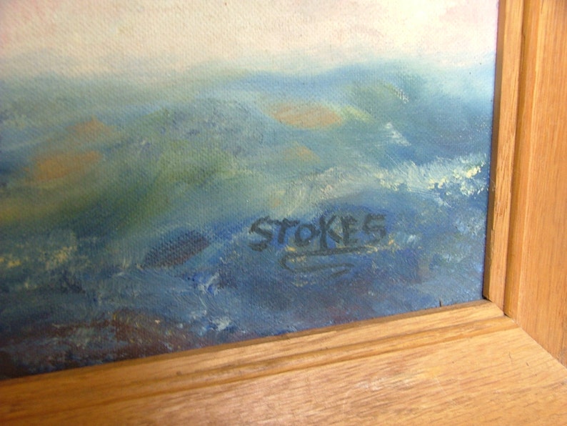 Vintage Full Tall Mast SAILING SHIP on Dark Ocean SIGNED Stokes - Etsy