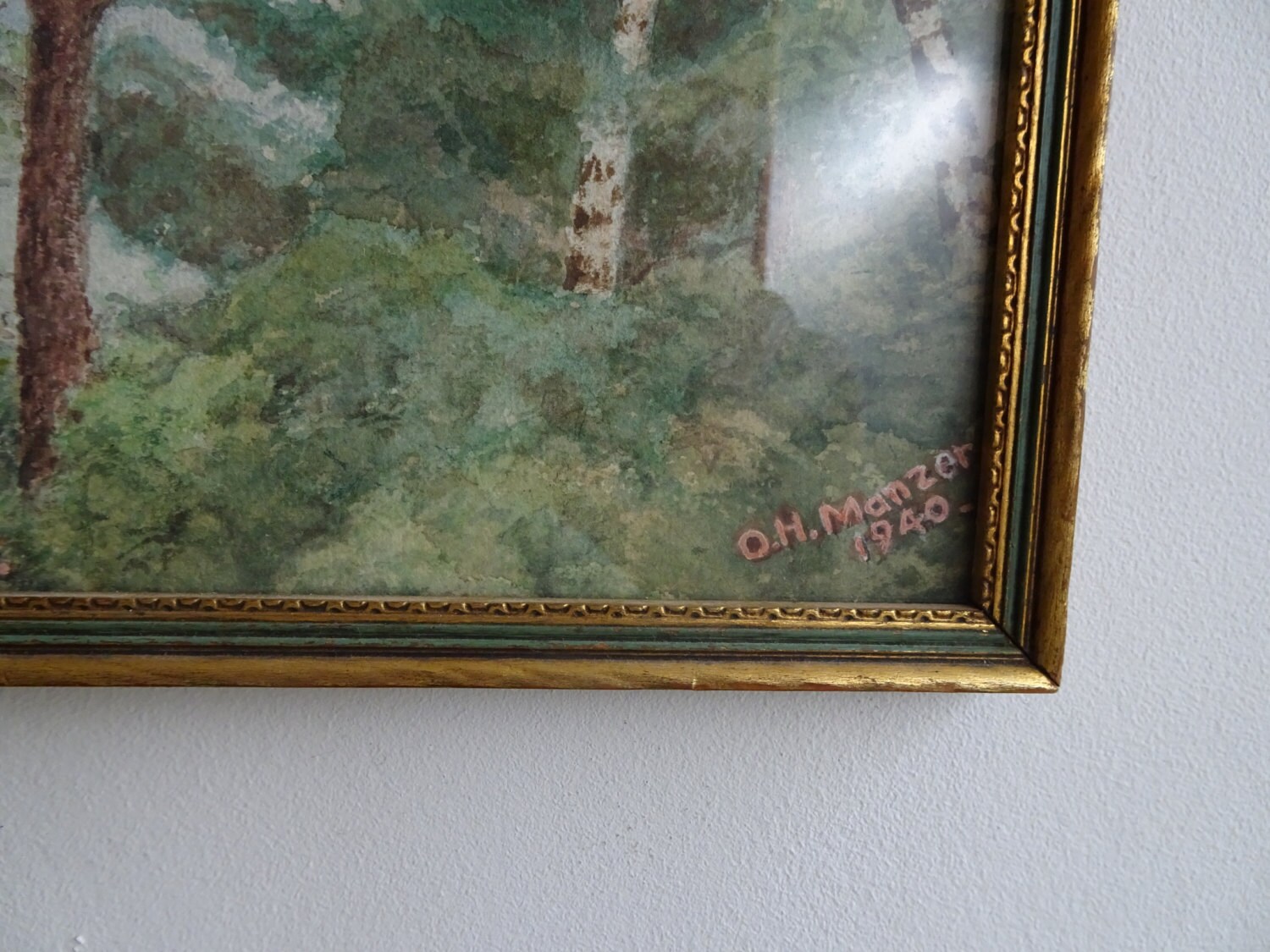 Vintage Lake Morey Vermont 1940 Dated Watercolor by O. H. Manzer - Etsy