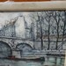 Listed Artist ROBERT LE BERGER Seine River Boat Paris France Watercolor ...