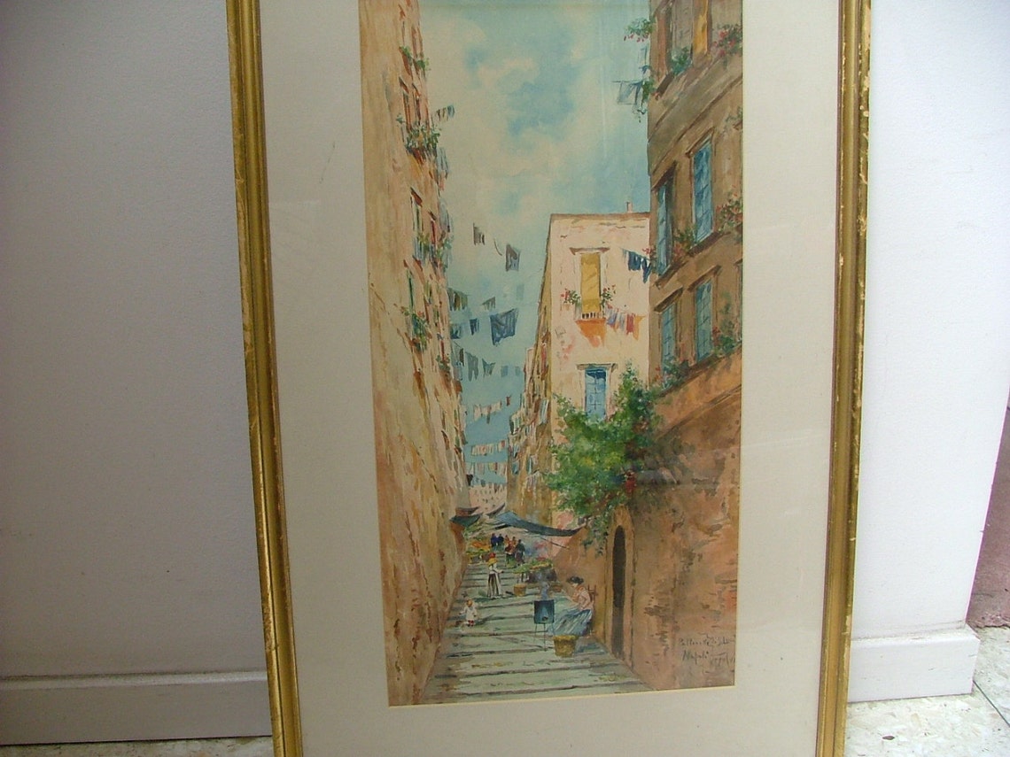 Listed NAPLES ITALY Fulvio Tessitore De Fulvis 1870 1933 | Etsy