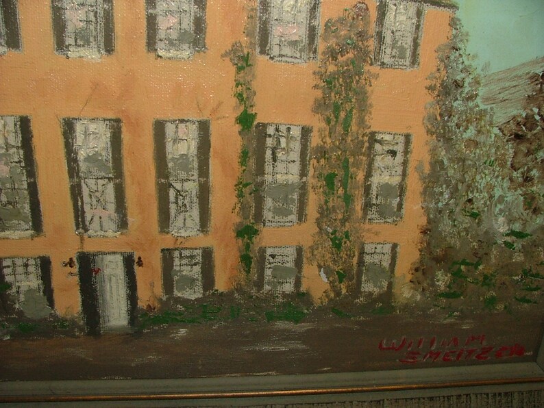 SALMON COLOR HOUSE on Corner by William Smeitzer - Etsy