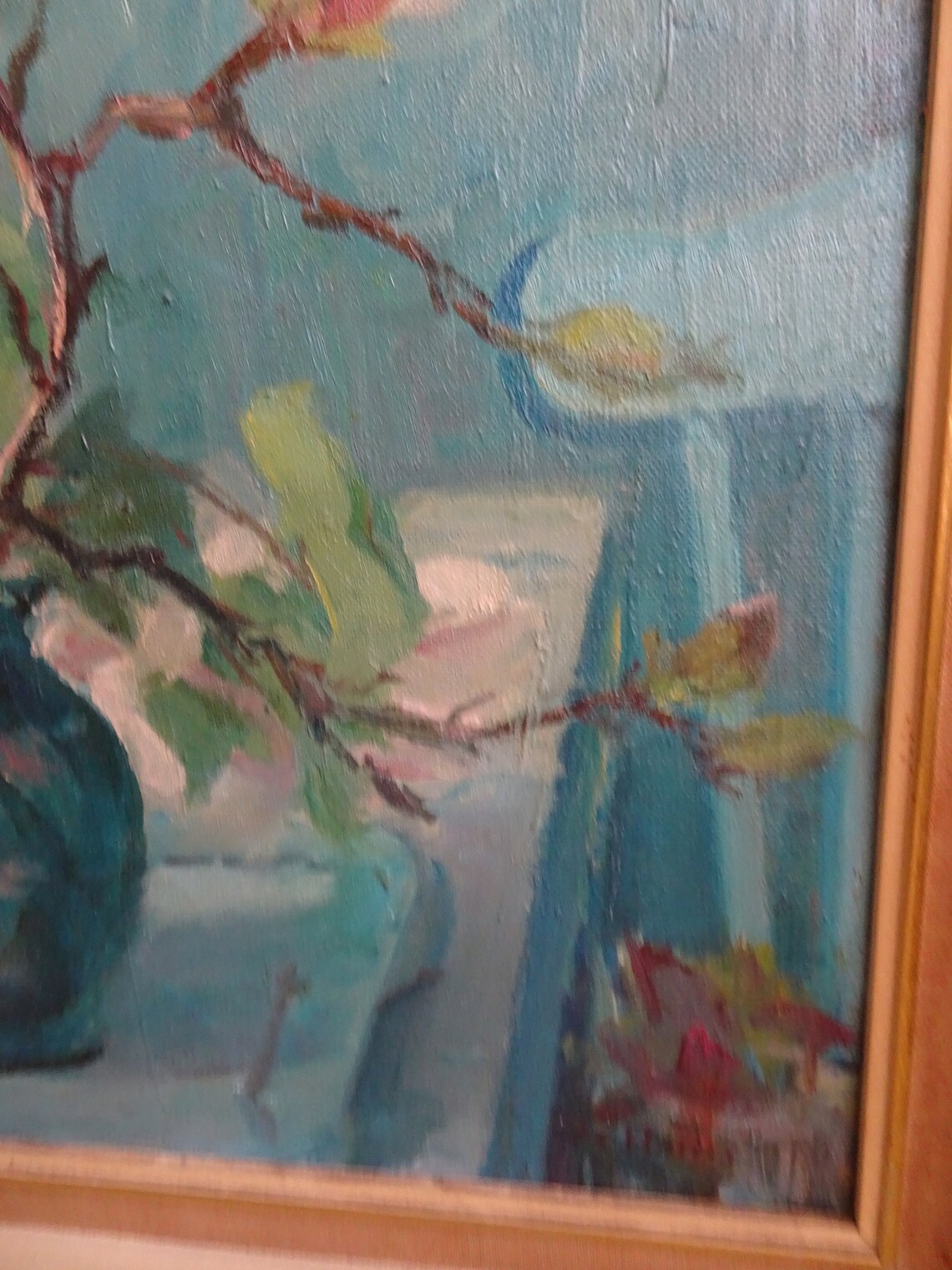 MAGNOLIA FLORAL Suzanne C. Harris born 1909 Listed British Artist ...