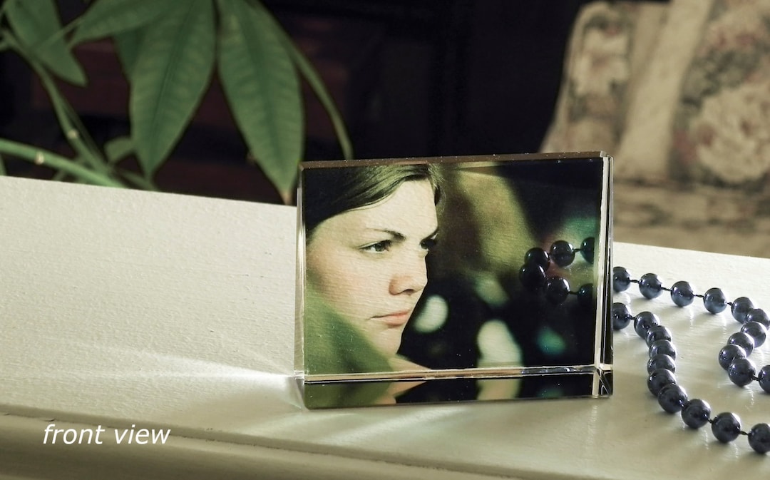 Personalized Photo Frame See Through Glass Small Wedge - Etsy Canada