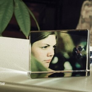 Personalized Photo Frame See Through Glass Small Wedge - Etsy Canada