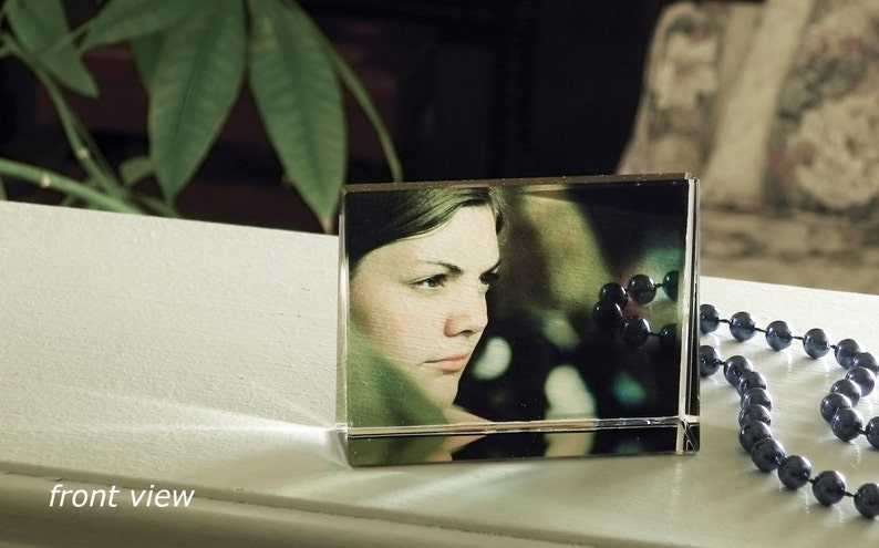 Personalized Photo Frame See Through Glass Small Wedge - Etsy Canada