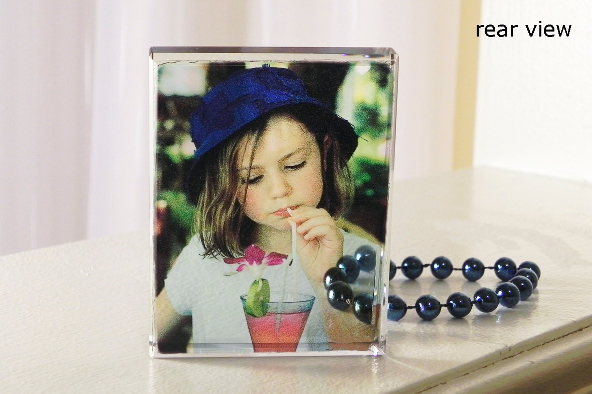 Personalized Photo Frame See Through Glass Small Wedge - Etsy Canada