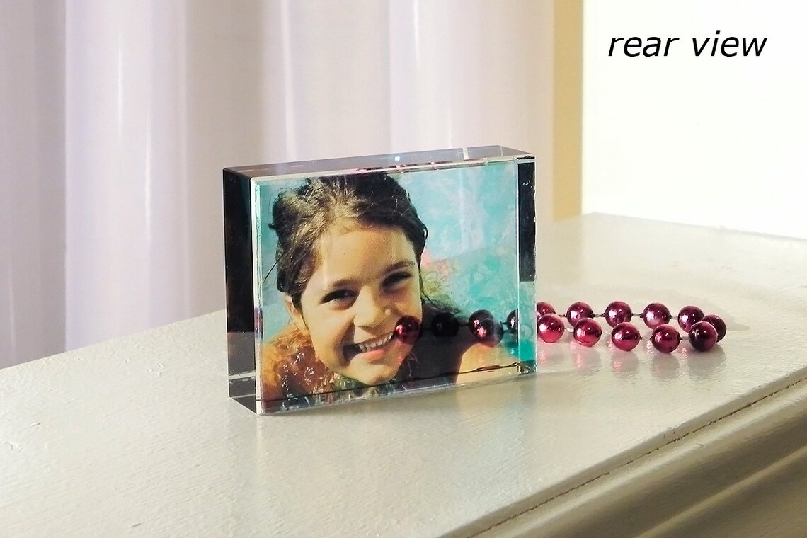 Personalized Photo Frame - See Through Glass - Small Brick - Etsy