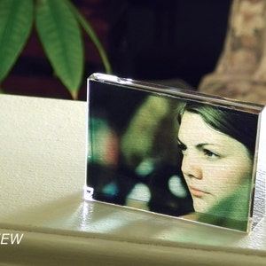 Personalized Photo Frame See Through Glass Small Wedge - Etsy Canada