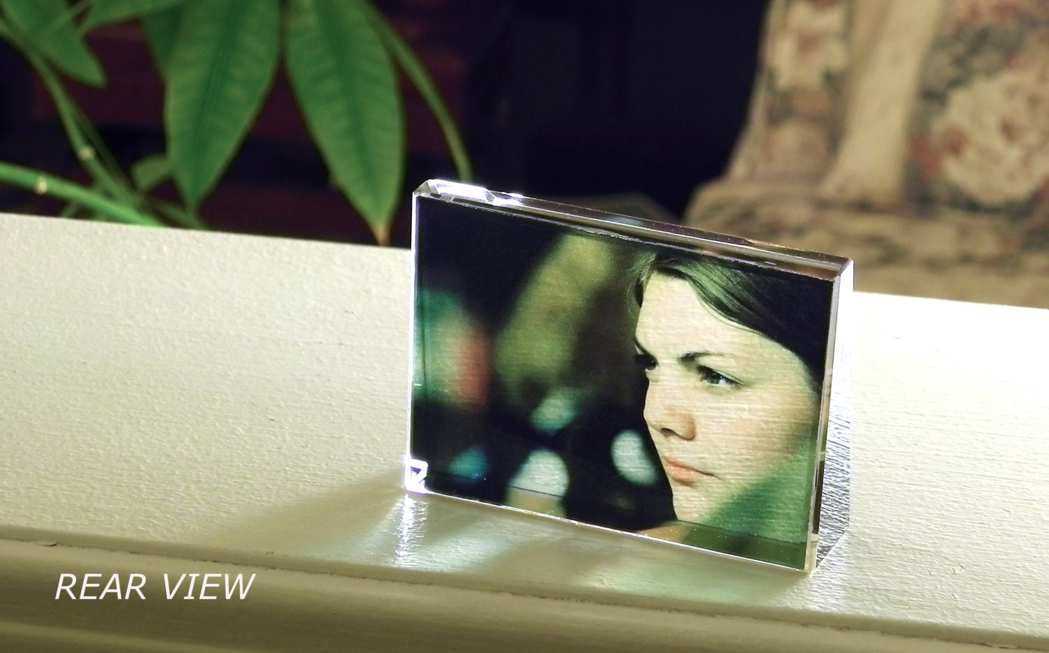 Personalized Photo Frame See Through Glass Small Wedge - Etsy Canada