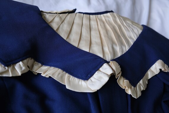 Antique 1870s Victorian boned bodice French wool whit… - Gem