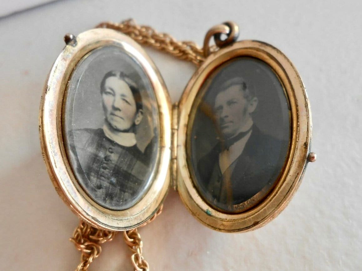 Antique Victorian 1800s Pre Civil War Locket Rolled Gold Black - Etsy