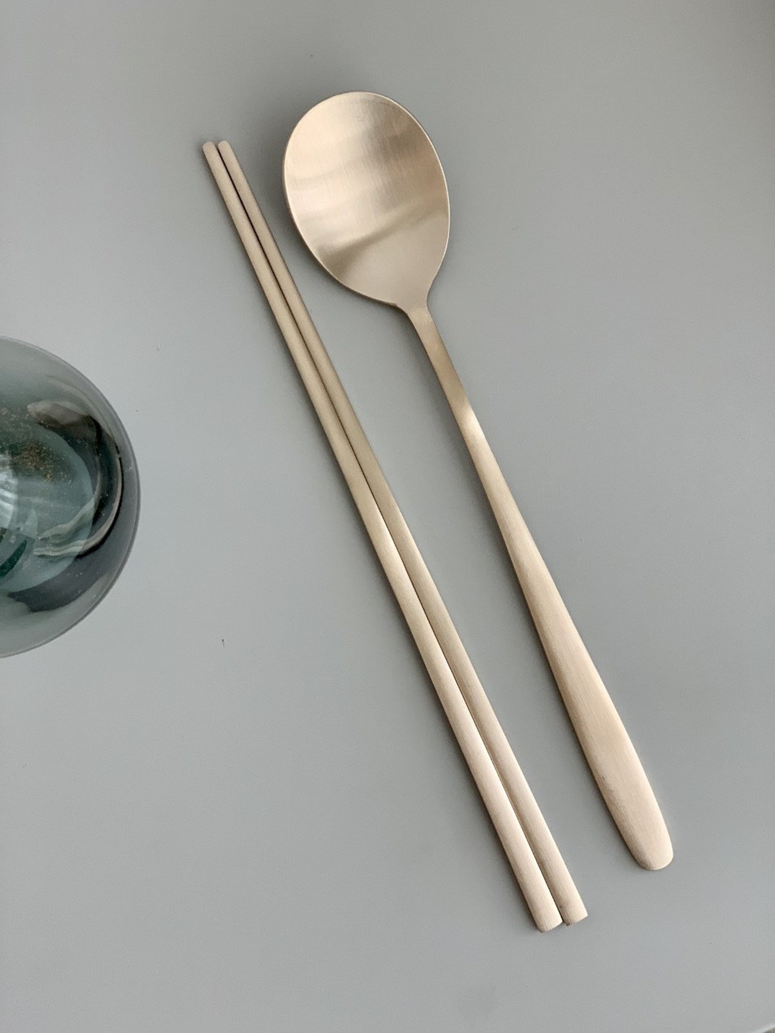 Cozymomdeco Korean Artisan Made Brassware YUGI Korean Spoon - Etsy