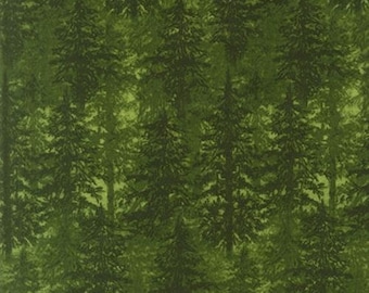 Pine tree fabric | Etsy