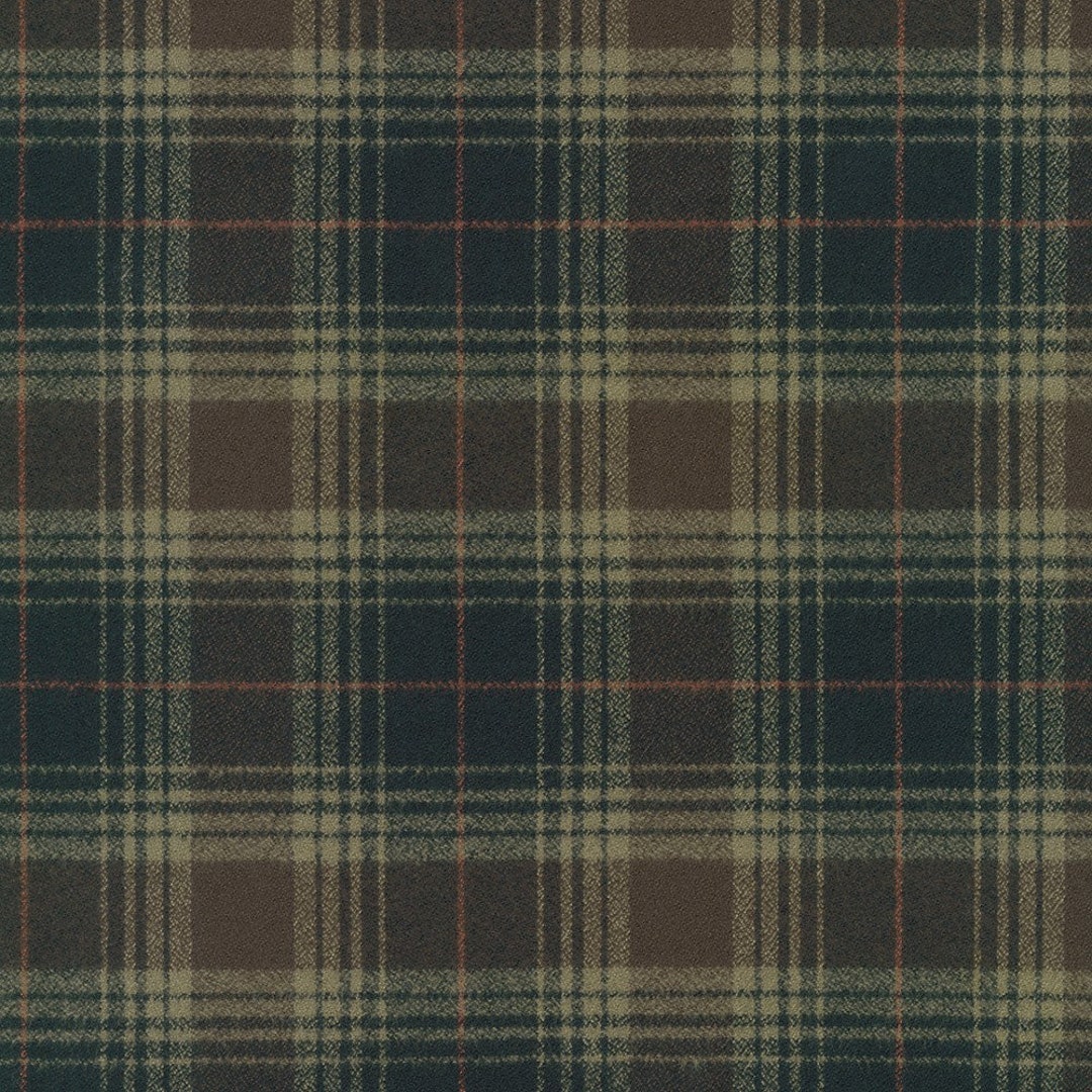 Mammoth Flannel 'COFFEE' Plaid by the Yard 100% Cotton by Robert ...