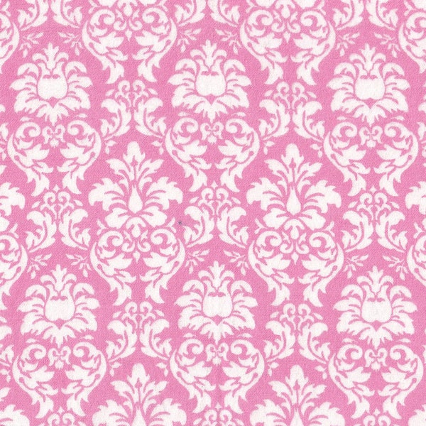 Pink Damask Fabric - Etsy