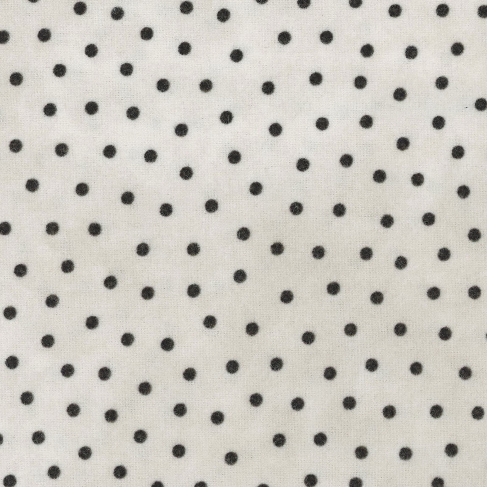 Flannel Black Polka Dot on Ivory 'woolies' Fabric by | Etsy