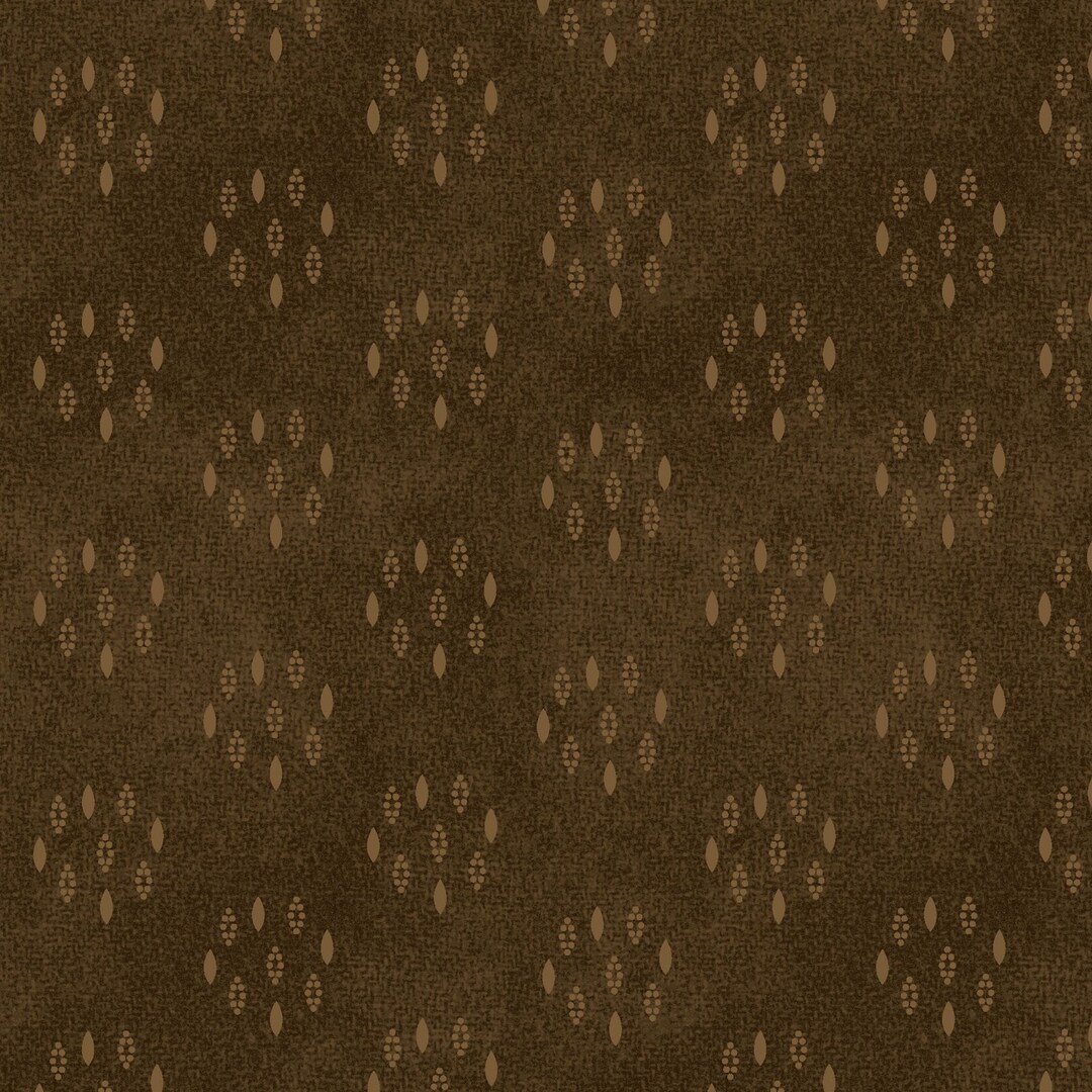 Flannel 'heritage Woolies Circle Dots' in Coco Brown by the Yard 100% ...