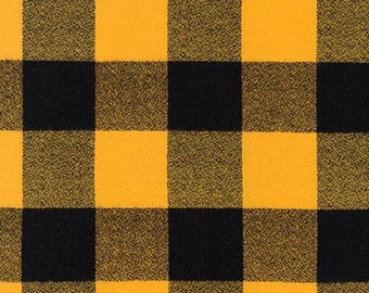 Yellow Plaid Fabric - Etsy
