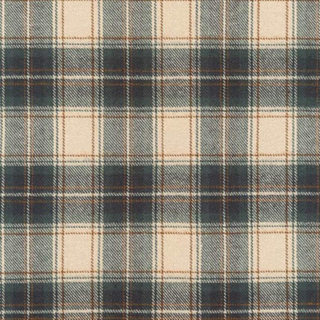 Tahoe Flannel Plaid 'desert Green' Fabric by the Yard 100% Cotton by ...