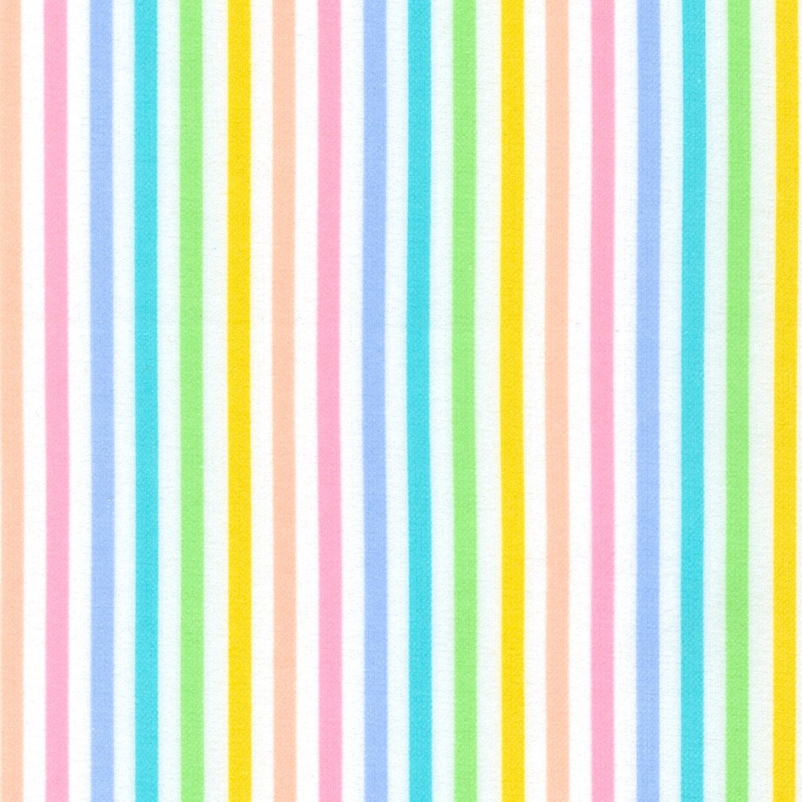 Flannel 'cozy Cotton' Pastel Rainbow Stripes on White - Etsy