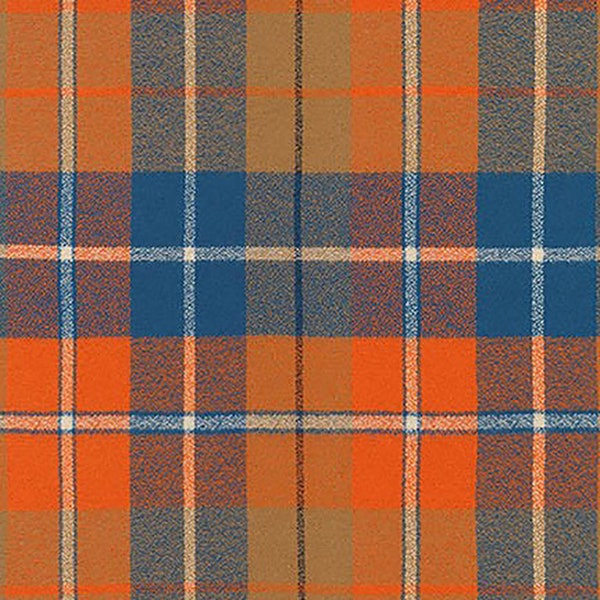 Orange Plaid Fabric - Etsy