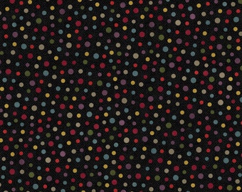 Flannel 'snowdays Santa Hat' Holiday Theme on Black by the Yard by ...