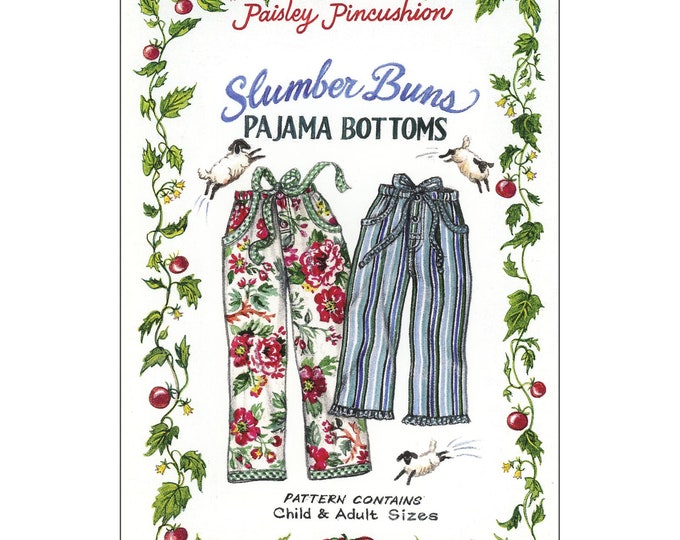 Slumber Buns Childrens and Adults Pajama Bottoms Pattern by - Etsy