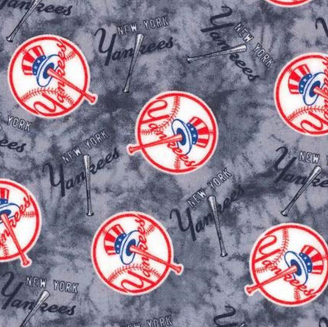 Flannel Logos & Team Name MLB New York Yankees Print on Gray 'tie Dye ...