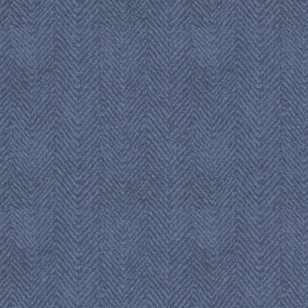 Flannel Dusty Blue 'woolies' Herringbone by the Yard 100% Cotton by ...