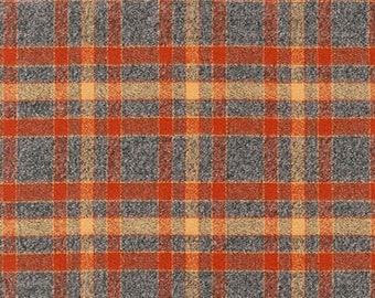 Orange Yellow Rust Plaid Mammoth Flannel Robert Kaufman - Etsy