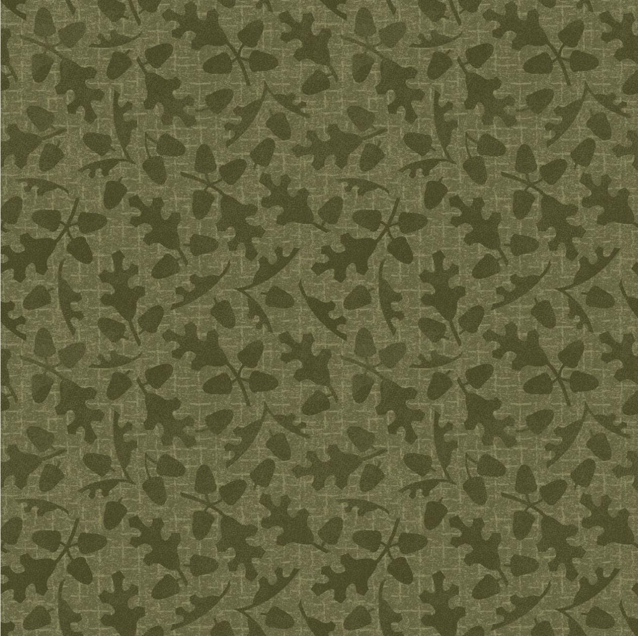 Flannel tonal Leaves in Green From the Autumn Harvest Collection by the ...