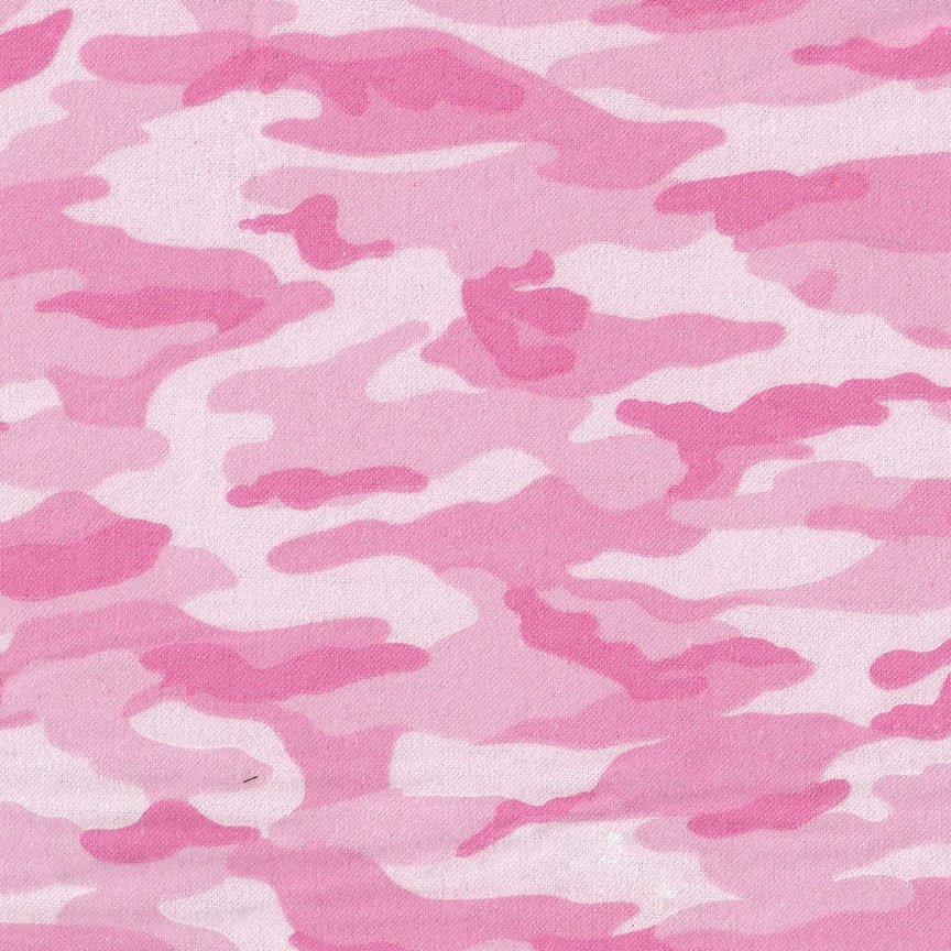Flannel Pink 'camo' Camouflage Print by the Yard and Half-yard 100% ...