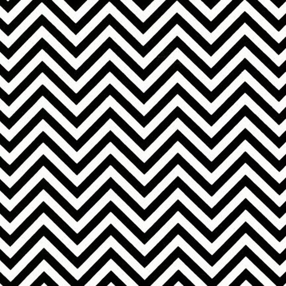 Flannel Remix Black & White Chevron Fabric by the Yard and | Etsy