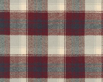 Burgundy Plaid Fabric - Etsy