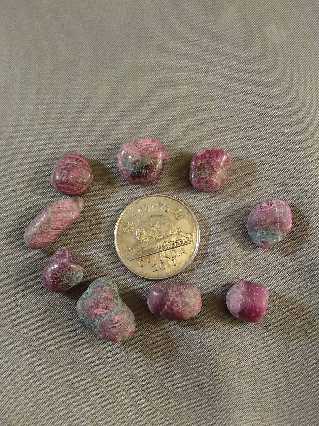 9 Natural Ruby Tumbled Healing Stones Total 17 Grams - Etsy