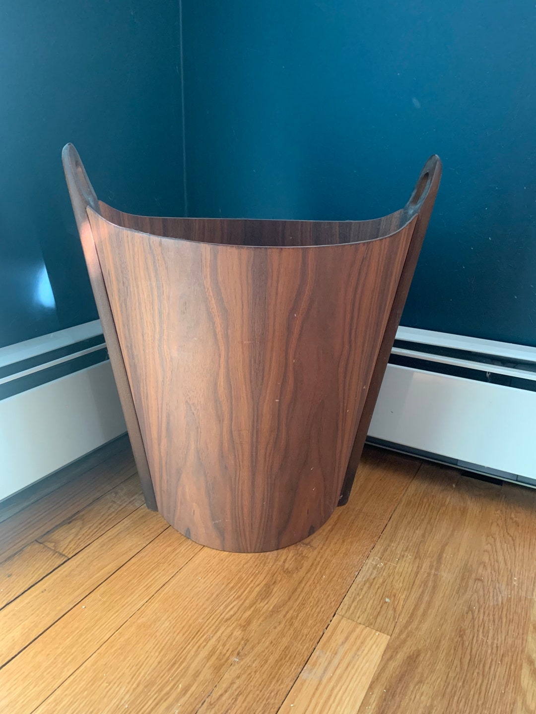 P.S. Heggen Rosewood Waste Basket Garbage Trash Can Mid-century - Etsy