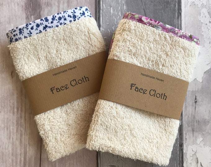 Luxury Organic Cotton Face Cloth, Edged With Bias Binding - Etsy UK