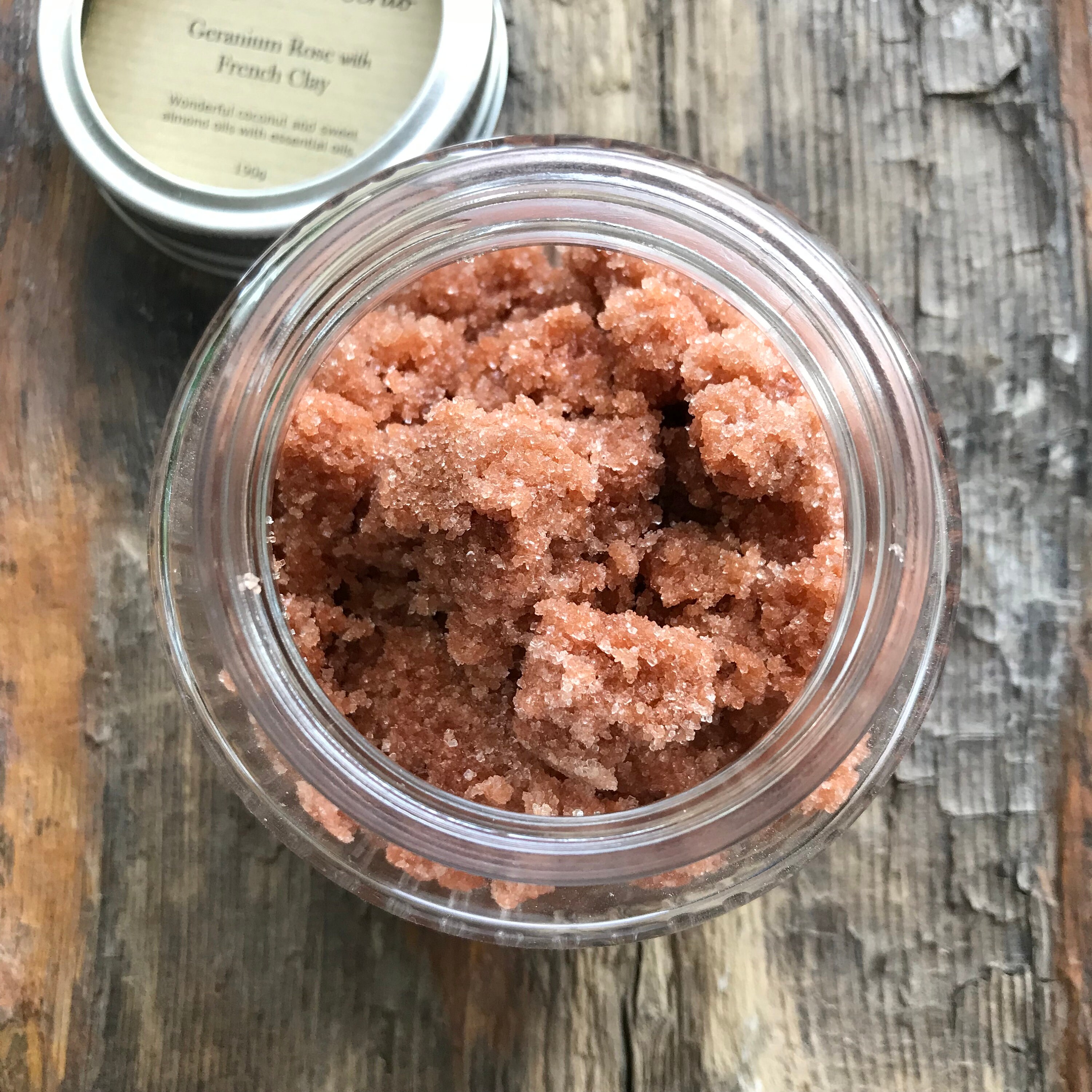 Face Sugar Scrub Geranium Rose with French Clay | Etsy