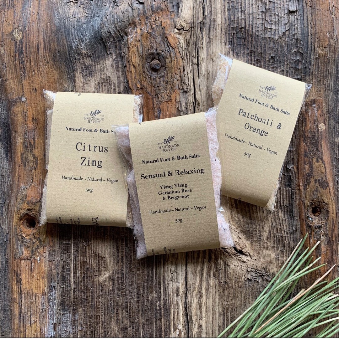 Natural Bath Salts With Himalayan Salt & Epsom Salts - Sample Sachet ...