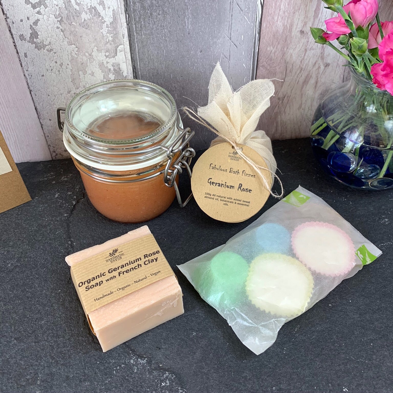 Vegan Organic Geranium Rose Gift Set Pampering - Etsy UK